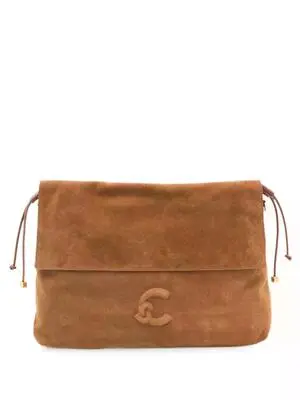 COCCINELLE Medium Lidia Suede Logo-embossed Shoulder - Brown