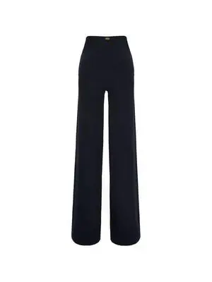 MAISON ANAMI Logo Plaque Wide-leg Trousers