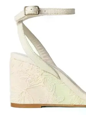 CastaÑer Brunella Floral Jacquard Wedge Sandals