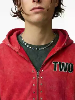 TWOJEYS Studded Zip-up Hoodie