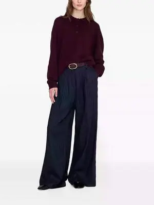 ANINE BING Button-up Collar Sweater