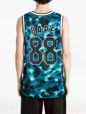 A BATHING APE Camo-print Star-patch T-shirt