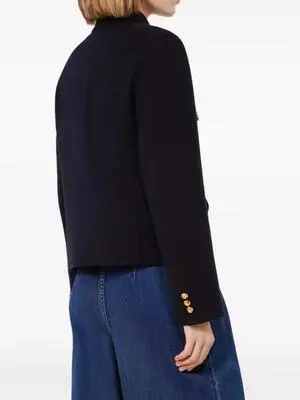 Max Mara Buttoned Fitted Jacket - Blue