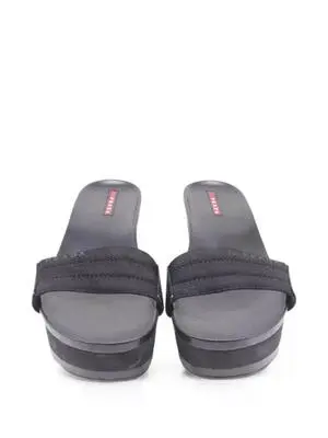 Prada Slip-on Wedge Sandals