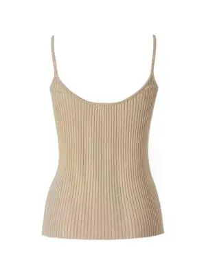 COURREGES Reedition Ribbed-knit Top - Neutrals