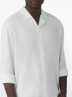 MAUVAIS Crinkled Camp-collar Shirt - White