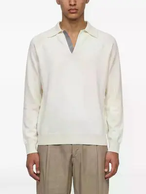 LARDINI Contrast-trim Raglan-sleeve Sweater