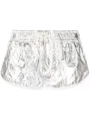 TOM FORD Metallic Crinkle Running Shorts - Silver