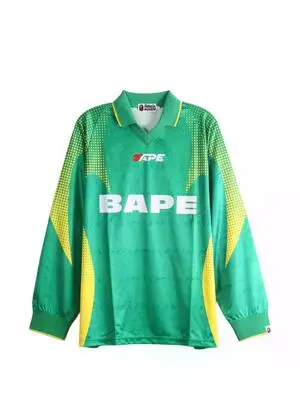 A BATHING APE Logo-print Long-sleeve T-shirt - Green