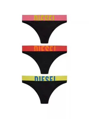 DIESEL® Logo-waistband Briefs Pack - Black