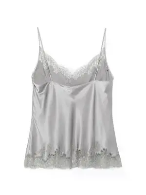 Carine Gilson Lace-trim Satin Camisole