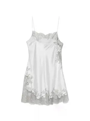 Carine Gilson Lace-trim Silk Nightdress