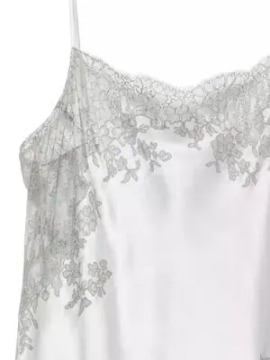 Carine Gilson Lace-trim Silk Nightdress