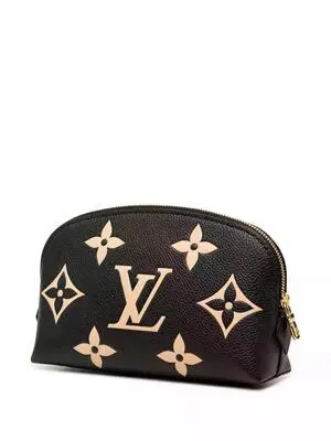 LOUIS VUITTON 2010-2026 Bicolor Monogram Empreinte Giant Cosmetic Pouch - Black