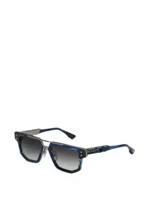Dita Mach-nine Geometric-frame Sunglasses - Blue