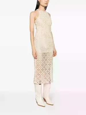 Off-White Arrows Crochet Midi Dress