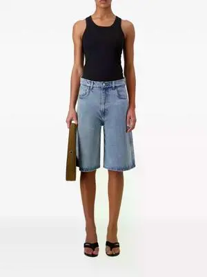 Coperni Logo-plaque Shorts - Blue