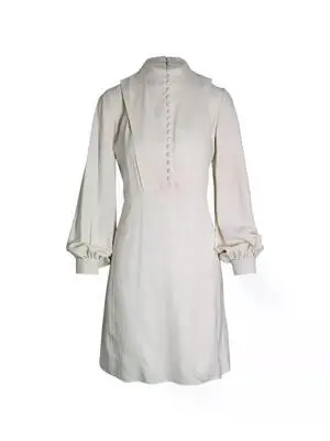 Chloé Puff-sleeve Dress - Neutrals