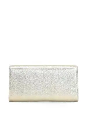 JIMMY CHOO Emmie Glitter-effect Clutch Bag - Silver