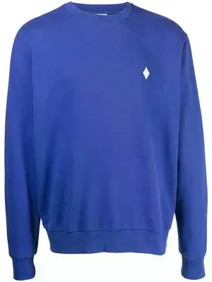 COUNTY OF MILAN Logo-embroidered Cotton Sweatshirt - Blue