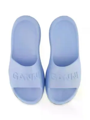 GANNI Logo-embossed Pool Slides