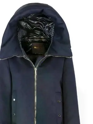 MOORER Sunrise Panelled Hooded Jacket - Blue