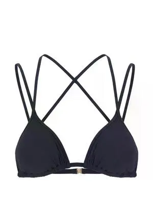 MAISON ANAMI Cross-strap Triangle Bikini Top - Blue