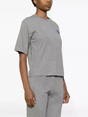 Off-White Logo-embroidered Cotton T-shirt