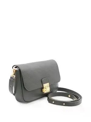 COCCINELLE C-me Lock Grainy Leather Cross Body Bag - Green