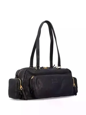 Miu Miu Multi-pocket Leather Tote Bag - Black