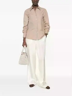 Fabiana Filippi Beaded Trim Long-sleeve Shirt