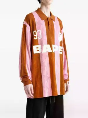 A BATHING APE Sta-pattern Vertical-stripe Polo Shirt