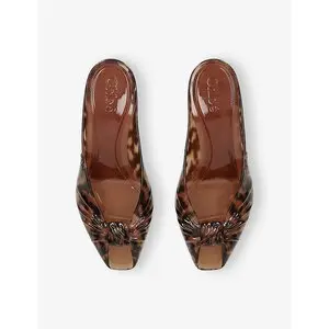 Chloé Square-toe Jelly Heeled Mules