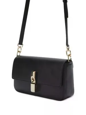 Furla Logo-clasp Leather Shoulder Bag - Black