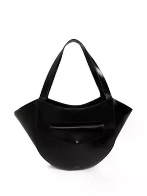 WANDLER Hortensia Slouch Leather Tote Bag - Black