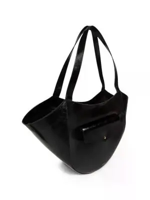 WANDLER Hortensia Slouch Leather Tote Bag - Black