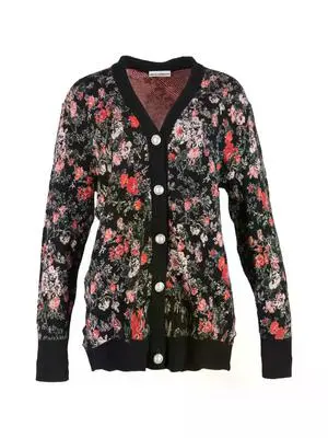 Rabanne Floral-print Cardigan - Black