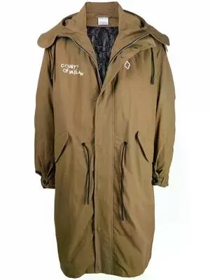 COUNTY OF MILAN Hooded Parka With Cross Motif