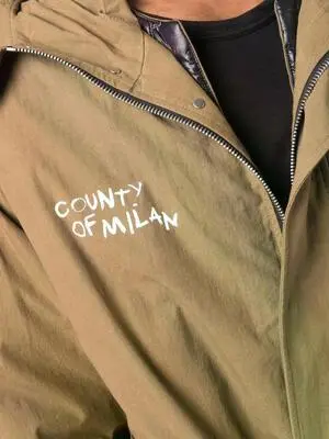 COUNTY OF MILAN Hooded Parka With Cross Motif