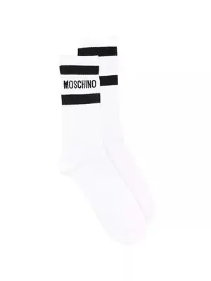 Moschino Logo-detail Socks - White