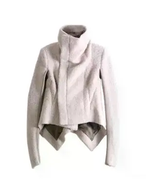 Rick Owens Asymmetric High-neck Jacket - Neutrals
