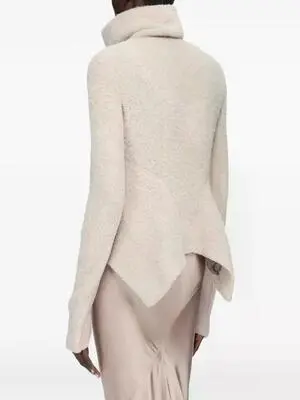 Rick Owens Asymmetric High-neck Jacket - Neutrals