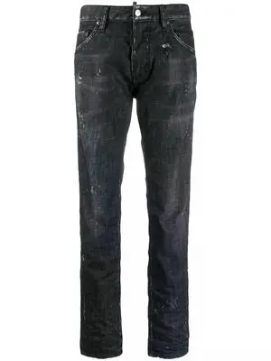 Dsquared2 Distressed Straight Leg Jeans
