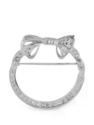 LB EXCLUSIVE Diamond Circular-shape Bow Brooch