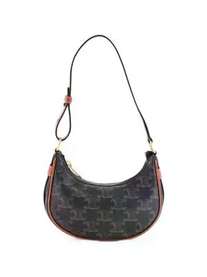 Celine Ava Bag Triomphe Coated Canvas Mini Shoulder Bag - Brown
