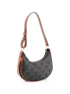 Celine Ava Bag Triomphe Coated Canvas Mini Shoulder Bag - Brown