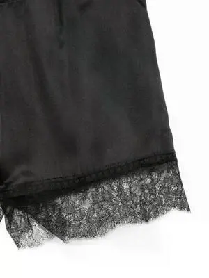 Carine Gilson Lace-trim Satin Shorts