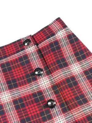 Dior Tartan Check Wrap Skirt - Blue