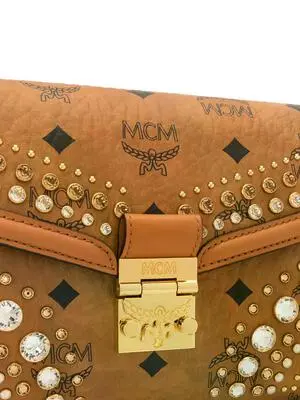 Mcm Crystal-embellished Crossbody Bag