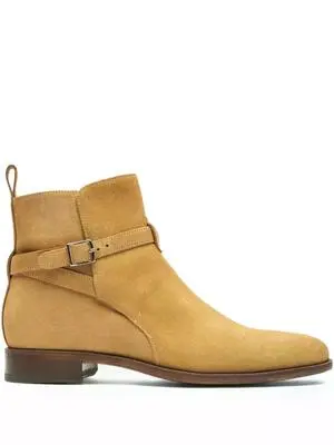 SCAROSSO Libero Suede Ankle Boots - Neutrals